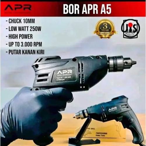 Jual COD BOR LISTRIK APR JAPAN A5 MESIN BOR 10MM LOW WATT - APR A5 ORI ...