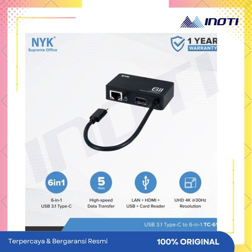 Jual USB Type C 6 in 1 adapter HUB Connector to HDMI card Reader ...