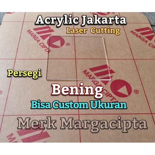 Jual Akrilik Acrylic Bening Persegi - Bulat Lembaran Potongan Custom ...