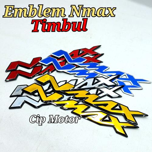 Jual Stiker Timbul Logo NMAX Silver Merah Gold Biru - Biru - Kota ...