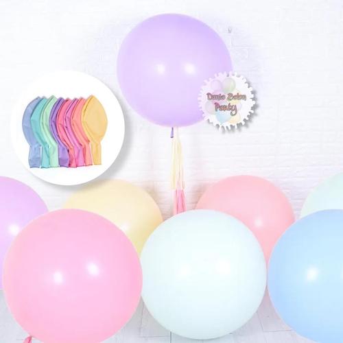 Jual Balon Latex Pastel Jumbo / Balon Macaron 36inch - Hijau muda ...
