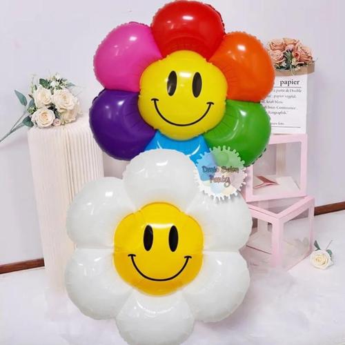 Jual Balon Foil Bunga Matahari / Balon Bunga Daisy / Sunflower Smile ...