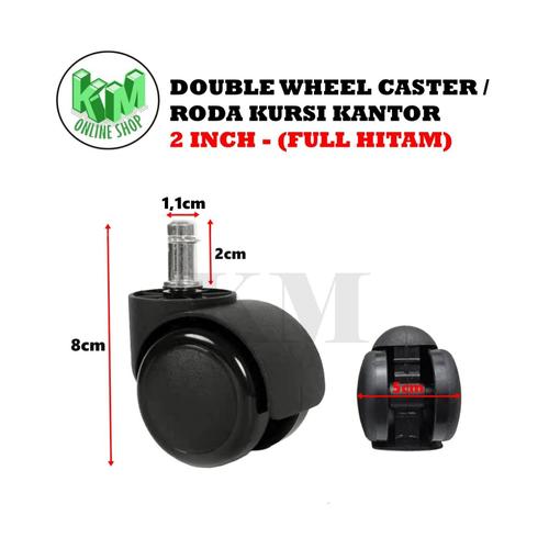 Jual Roda Caster Kursi Kantor/ Roda Kastor Kursi Rak 2 INCH - Full ...