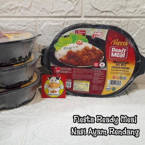 Jual FIESTA Ready Meal Chicken Rendang Nasi Daging Ayam Rendang Siap ...