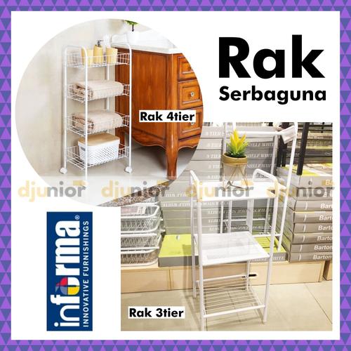 Jual INFORMA - RAK RODA 4 SUSUN TINGKAT / 4 TIER STORAGE SHELF WHITE ...