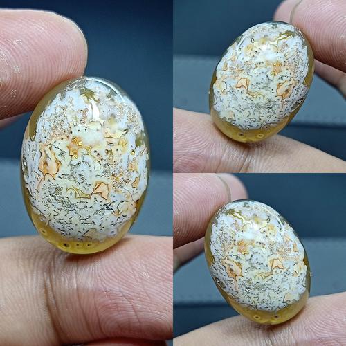 Jual Natural Batu Akik Motif Gambar Coretan Dot Lukisan Abstrak Unik ...