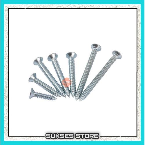 Jual SCREW BAUT CACING / SEKRUP BAUT CACING KEPALA RATA - Kota Denpasar ...