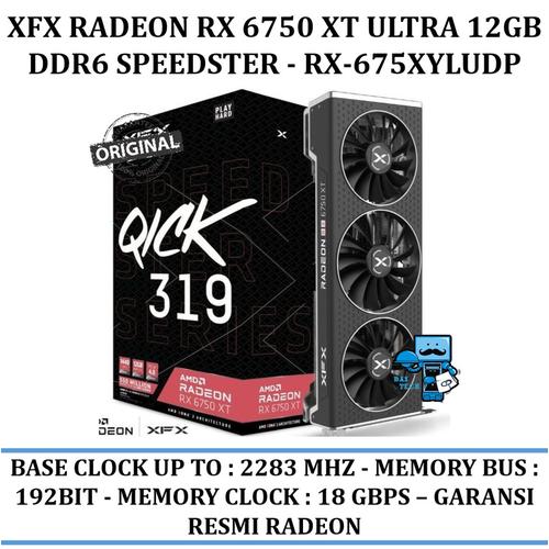 Promo VGA Xfx Radeon Rx 6750 Xt Ultra 12gb Ddr6 Speedster - Original ...