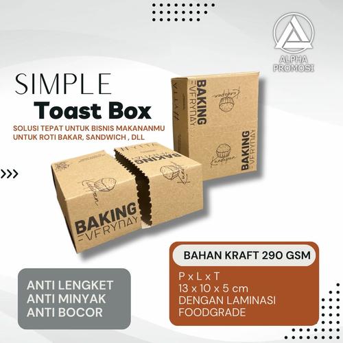 Jual Toast Box Kraft | 13 cm x 10 cm X 5 cm | Kotak Kue Packaging Box ...