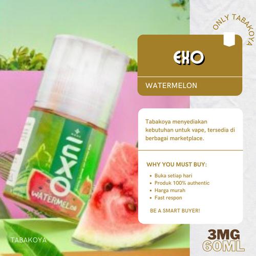 Jual FREEBASE - Liquid EXO Watermelon 60ML - Exotic Ice Watermelon Monk ...