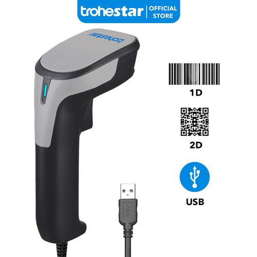 Jual Trohestar Wired Barcode Scanner Pemindai Kode Batang Berkabel 1D ...