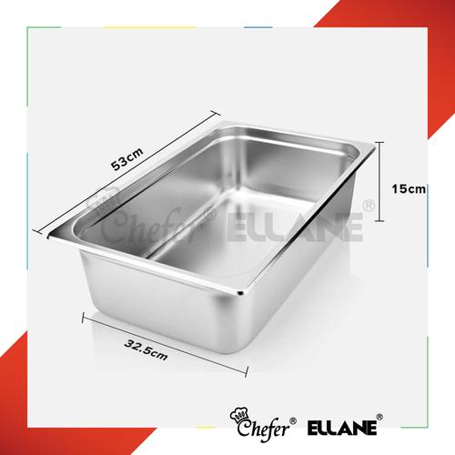 Jual Food pan ukuran 1/1-6 inch ellane deep 15cm stainless steel ...
