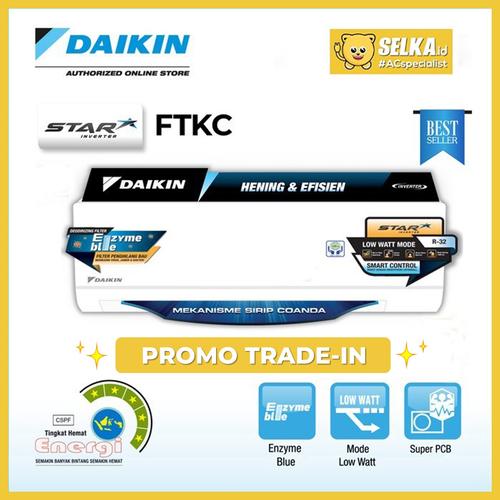 Promo DAIKIN FTKC15TV / FTKC 15 AC SPLIT 1/2 PK STAR INVERTER - UNIT ONLY Cicil 0% 3x - Jakarta ...
