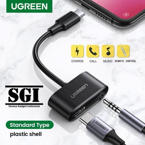 Jual UGREEN Audio Splitter Adapter Type C to Type C 3.5MM Converter ...