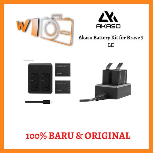 Jual Akaso Battery Kit For Brave 7 LE (2 Battery + 1 Docking) - Jakarta ...