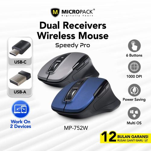 Jual Mouse wireless type c dual dongle Micropack MP-752W - Kab. Bantul ...