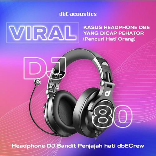 Jual dbe DJ80 Headphone Headset With Detachable Microphone Mic DJ 80 ...
