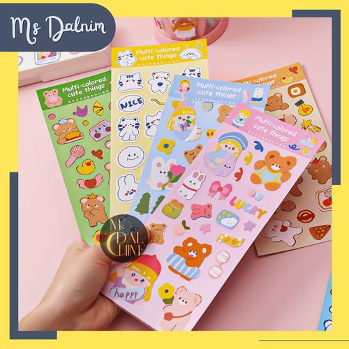 Jual Stiker Hewan Kartun Beruang Cute Animal Bear Girl Deco Sticker ...