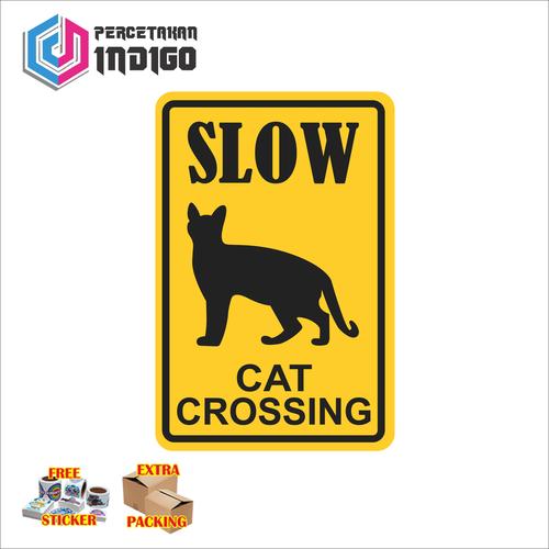 Jual plat alumunium rambu rambu slow cat crossing - Kab. Bekasi ...