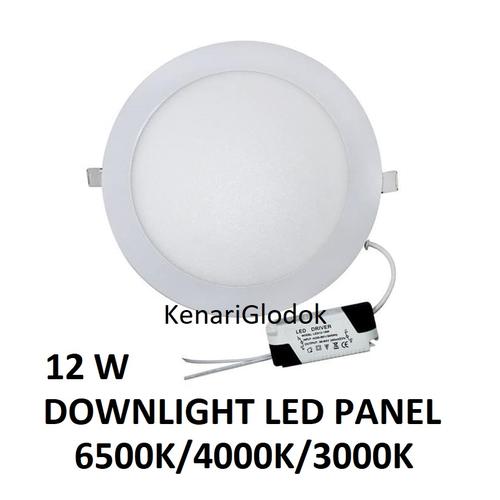 Promo Lampu Downlight LED Panel 12W Putih 12 W Watt Slim 12watt Bulat ...