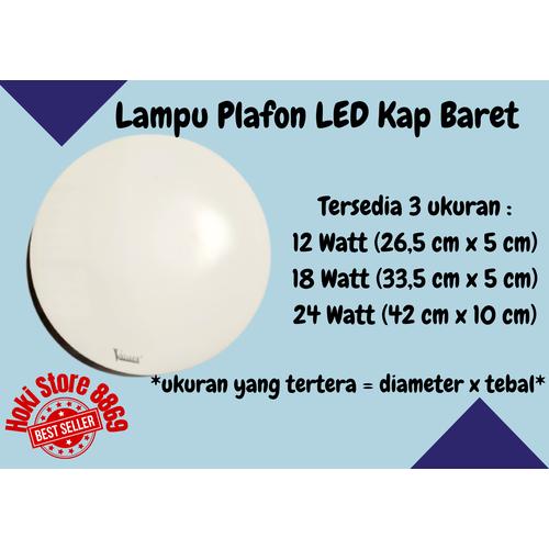 Jual Lampu LED Ceiling / Lampu Plafon Baret LED - 12Watt - Jakarta ...