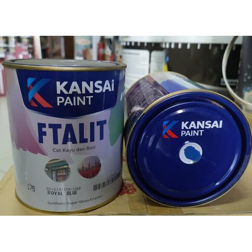 Jual CAT MINYAK BESI DAN KAYU KANSAI FTALIT KF-178 ROYAL BLUE - 1 kg ...