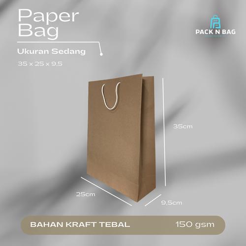 Jual Paperbag 25 x 35 bahan kraft 150gsm (30x40) (20x26) (20x30) 9x14 ...