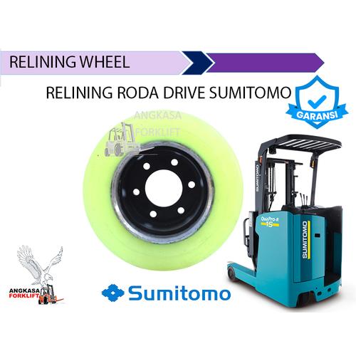 Jual Relining Vulkanisir Roda Forklift Drive Wheel 330x145 SUMITOMO ...