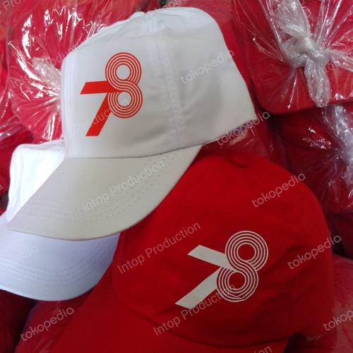 Jual Topi HUT RI 78 agustusan merah putih polos - putih 78 - Kab ...