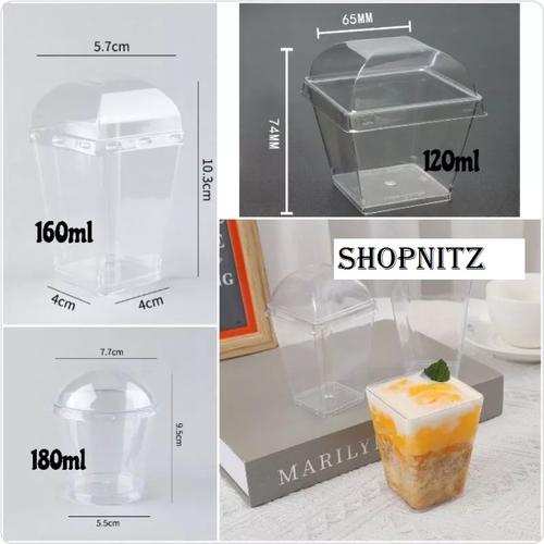 Promo Cup Puding Jelly + Tutup Gelas Mika Pudding Kotak Dessert Cup ...