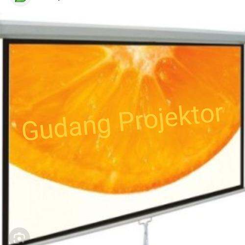 Jual Screen Projector 100" 16:9 Wall / Layar Proyektor 100" manual ...