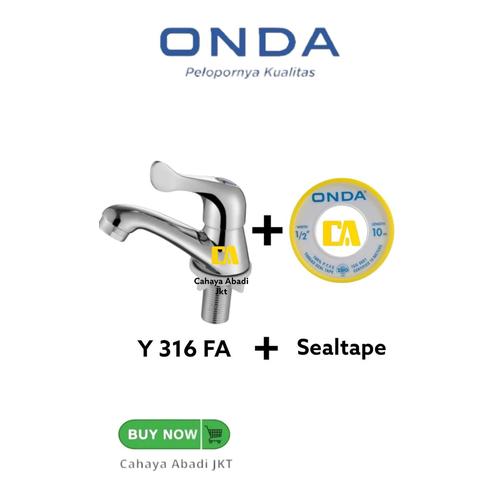 Jual ONDA Kran Wastafel Cuci Tangan Y 316 FA 1/2" + sealtape onda - Jakarta Pusat - CAHAYA ABADI ...