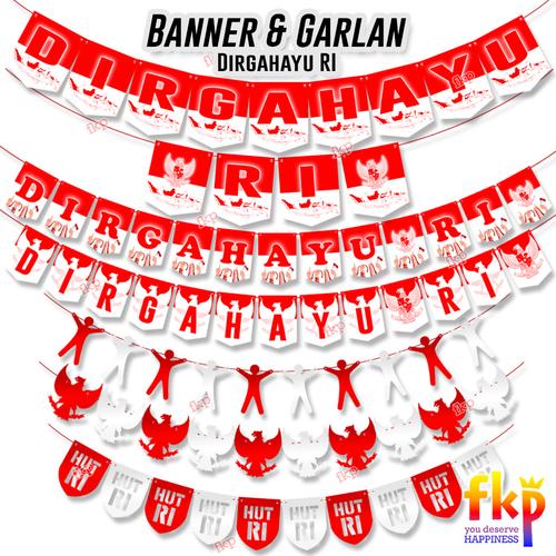 Jual Banner Gantung Dirgahayu RI/ Banner Agustusan/ Banner Flag ...