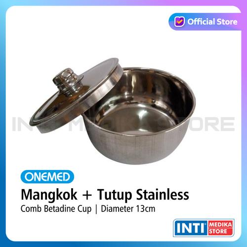 Jual ONEMED - Mangkok + Tutup Stainless Steel | Kom Betadine Cup | Comb ...