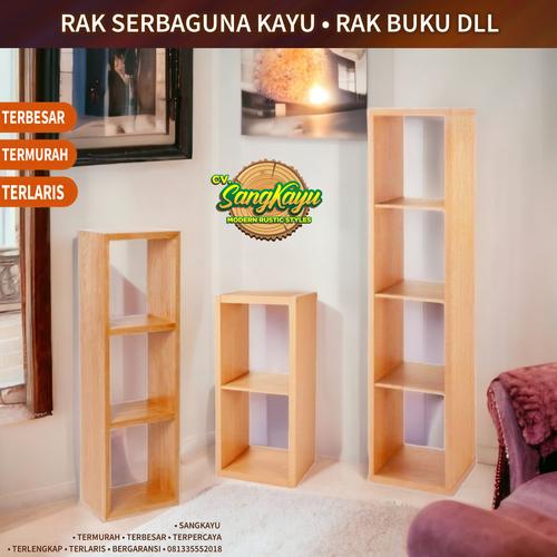 Jual Rak pajangan rak buku rak serbaguna rak susun rak display rak kayu ...