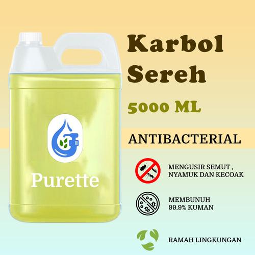 Jual Karbol Sereh Antibacterial PREMIUM PURETTE 5L PEMBERSIH KONSENTRAT ...