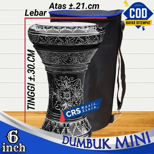 Jual Darbuka Kayu Atau Tumbuk Anak 6 Inch Hitam Silver Rolling - Dumbuk ...