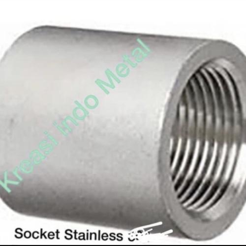 Jual Reducer Socket 1 x 1/2 sock npt #3000 Npt SS316 stainless 316 ...