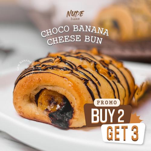 Jual BUY 2 GET 1 FREE Banana Choco Cheese Bun Whole Wheat & Egg Free ...