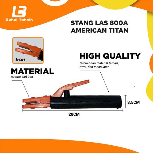 Jual Stang Las 800A Model Amerika Eagle - Electrode Holder American ...