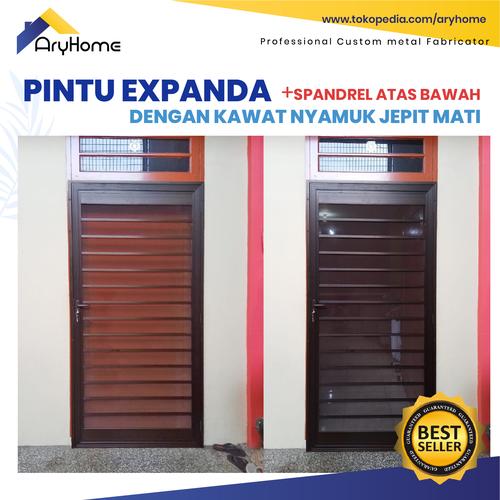 Jual Pintu Expanda Aluminium Garis banyak minimalisCoklat Premium Ibu ...