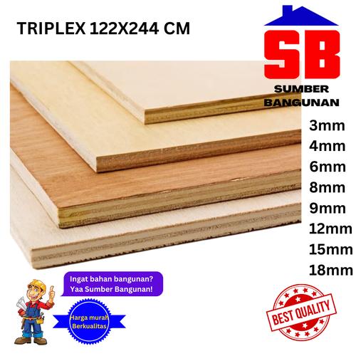 Jual PAPAN TRIPLEK TRIPLEX PLYWOOD MULTIPLEX TRIPLEKS KAYU 8MM 8 MM ...