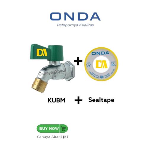 Jual ONDA Kran Air Tembok / Taman KUBM 1/2" + sealtape onda - Jakarta ...