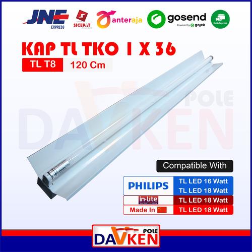 Jual Kap Tko Lampu Tl 1 X 36w 16w 18w Panjang 120 Cm Kap Fitting Jakarta Barat