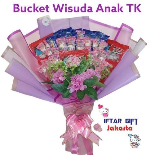 Jual BUCKET WISUDA ANAK TK SD / BUKET MARSHMALLOW YUPI + BUNGA ...