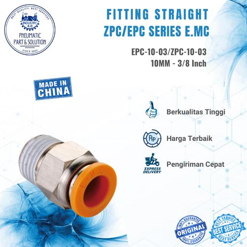 Jual Fitting Straight Lurus EPC-10-03 EMC Pneumatic - Jakarta Barat - Pneumatic Part & Solution ...