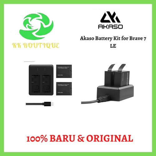 Jual Akaso Battery Kit For Brave 7 LE (2 Battery + 1 Docking) - Jakarta ...