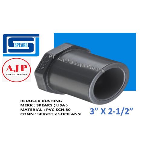 Jual REDUCER BUSHING PVC SCH80 - SPEARS ( USA ) - 3 " x 2 - 1 / 2 INCI ...