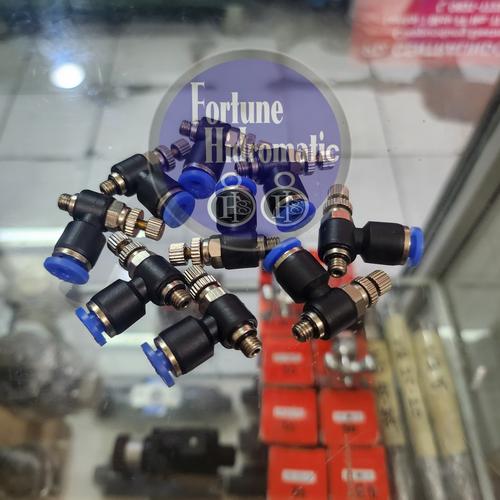 Jual FITTING PNEUMATIC SPEED CONTROL SELANG 4MM DRAT M5 SL 4-M5 - KSL 4 ...