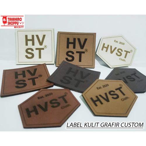 Jual Label Kulit Sintetis Custom Grafir I Tag Kulit Imitasi I Brand ...